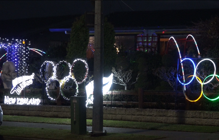 Video: Napier house lights up neighborhood for Olympics